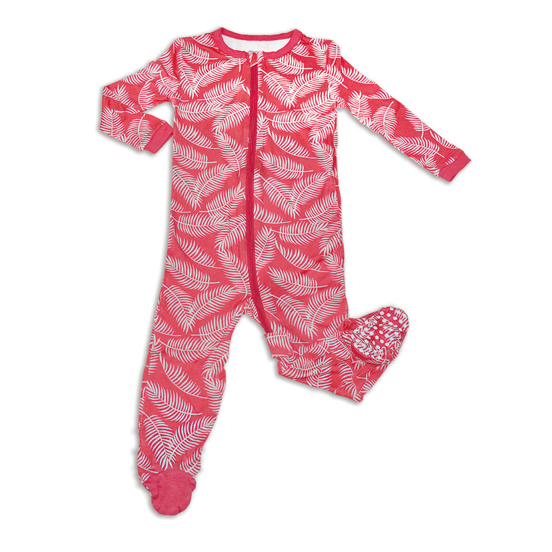 Bamboo Zip up Footed Sleeper (Breezy Leaves Print) - https ...